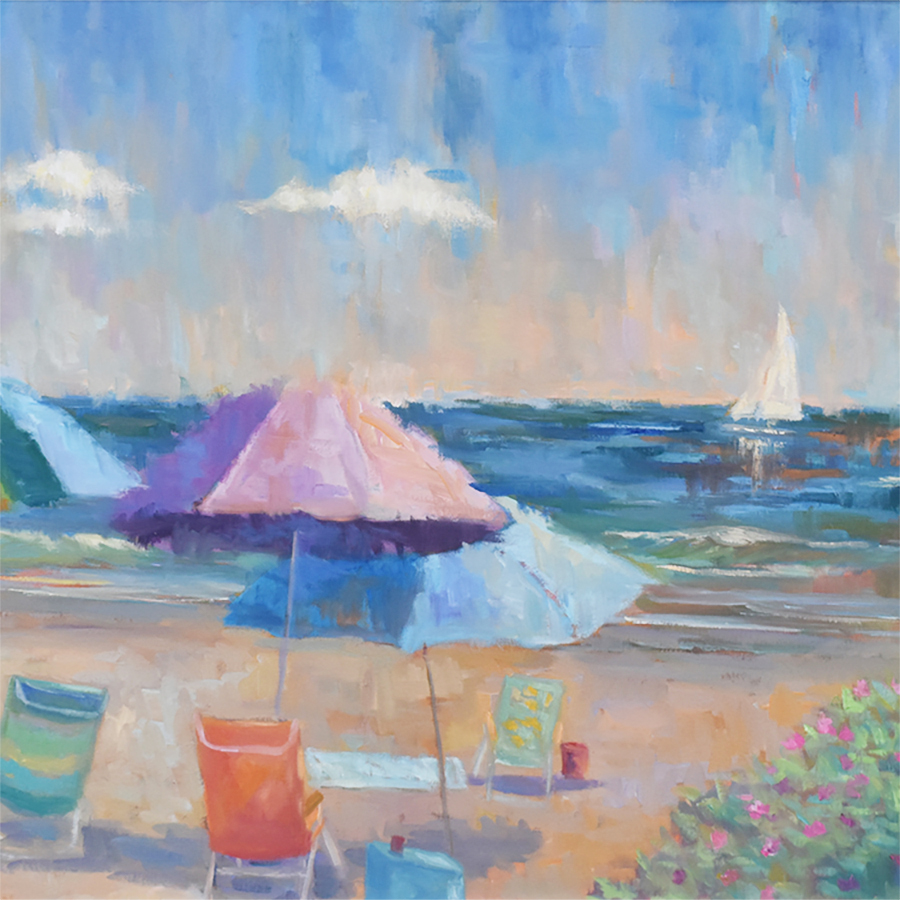Beach Umbrella Paintings Lifes A Beach Daily Painting. Beach